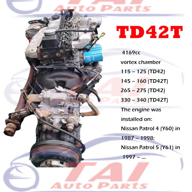 Used TD42 TD42T TD42TI Engine 6 Cylinder With Turbo For Nissan