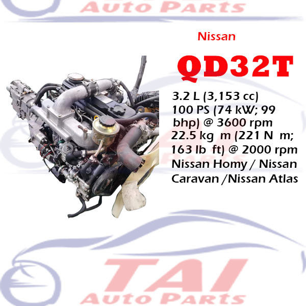Nissan QD32 QD32T 3.2L Used Diesel Engine 4 Cylinder For Nissan Cabstar ...