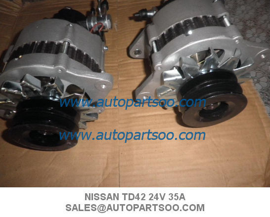 Alternador NISSAN TD42 23100-11T18 NISSAN Patrol SAFARI ALTERNATOR,24V ...