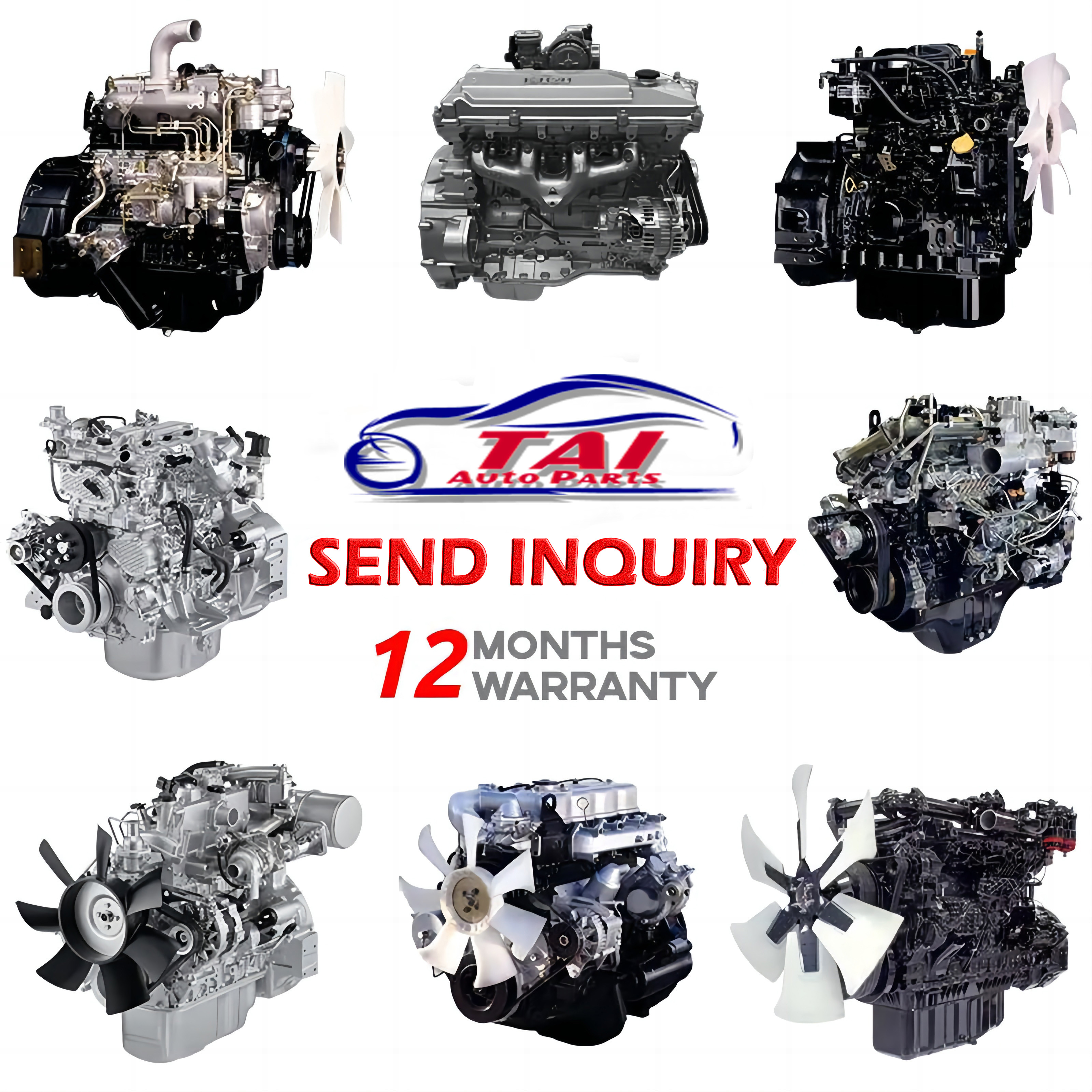 4JB1 4JB1T 4JA1T Motor Diesel Engine Assy HONDA Type For Car / Truck