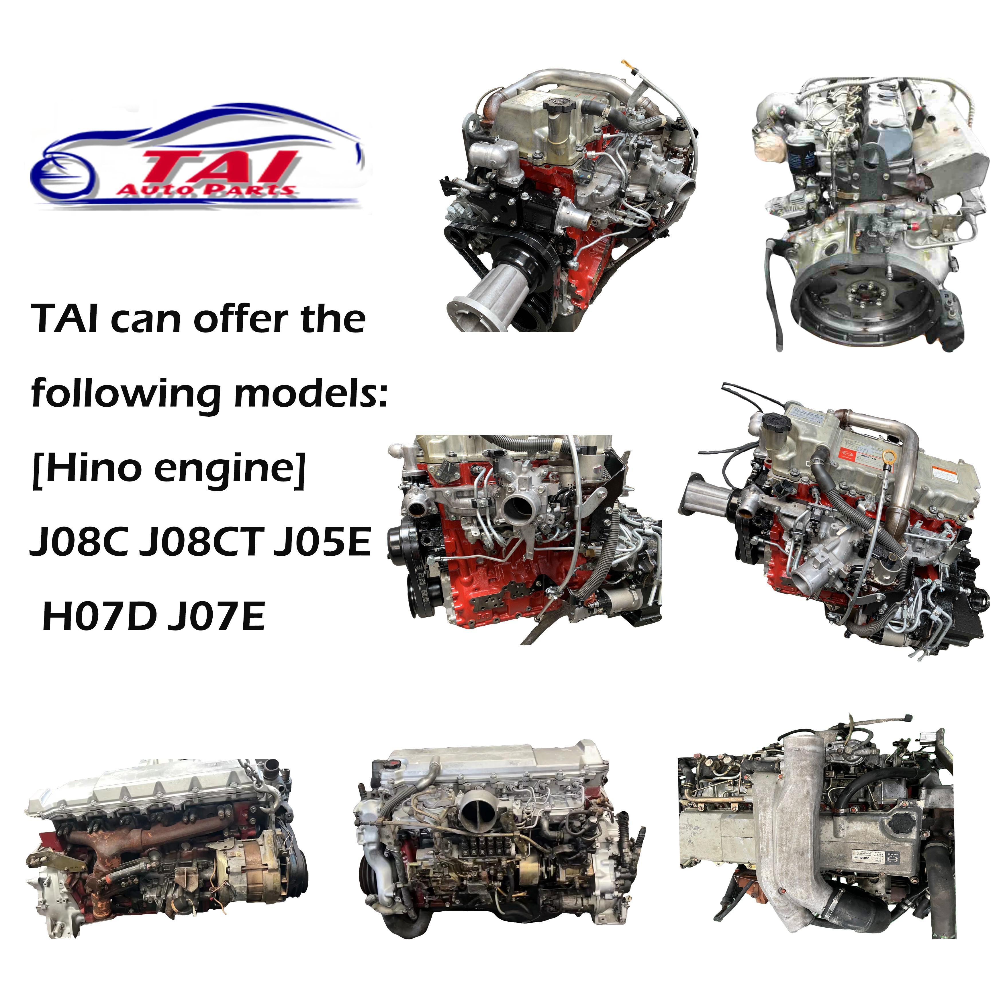J05C J08C J08CT J08E J08ET Used Japanese Engines Turbo Engine For Hino ...