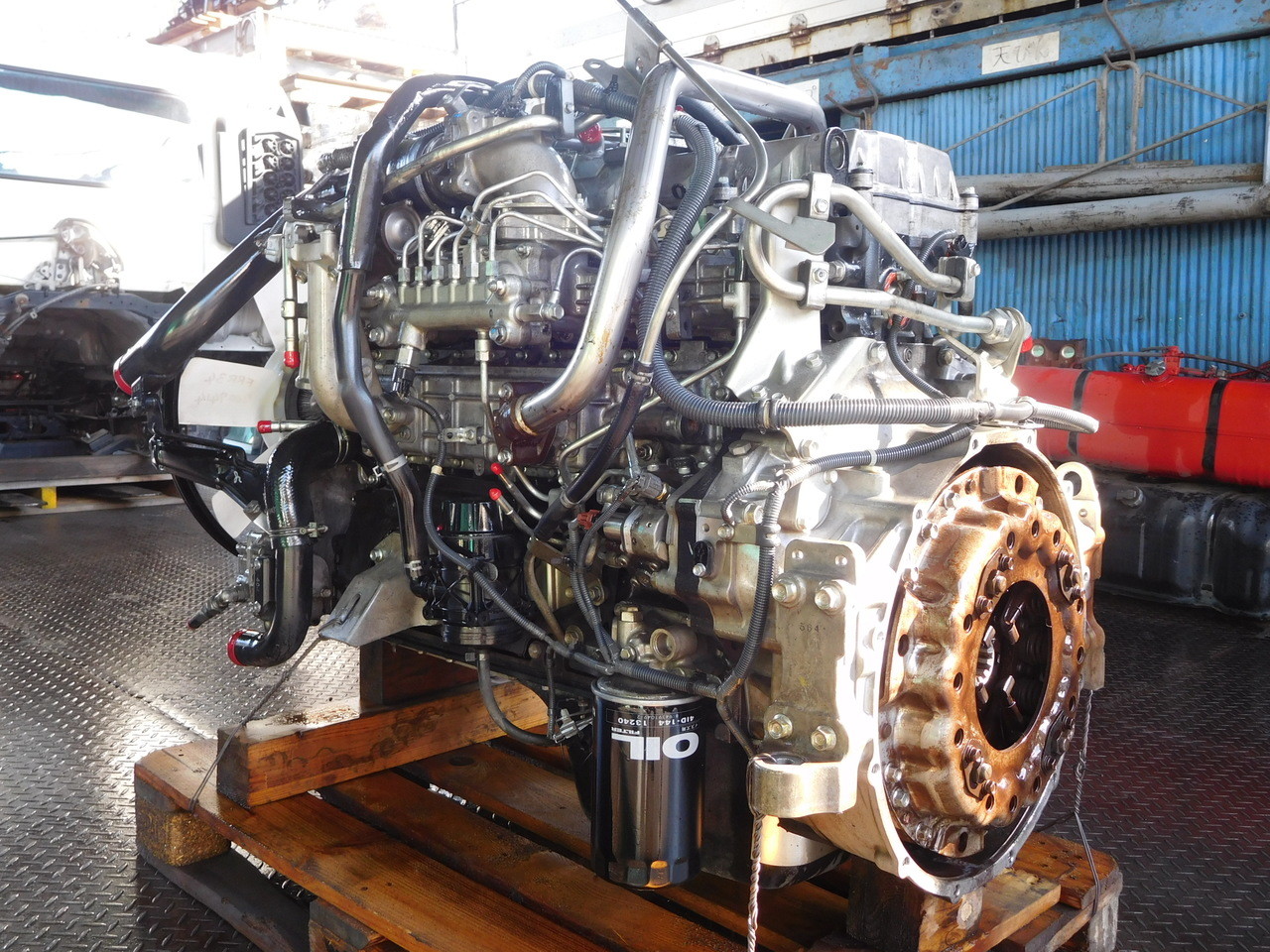 Hino E13c Used Japanese Diesel Engine , Hino Spare Parts Motor Vehicle ...