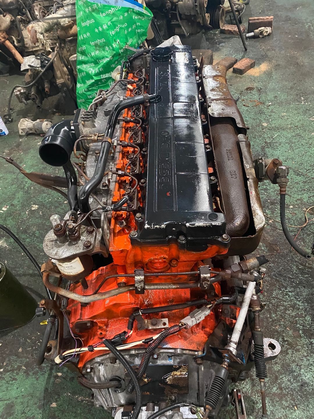 Good Condition Used Engine , Japan Original Isuzu 6he1 Engine
